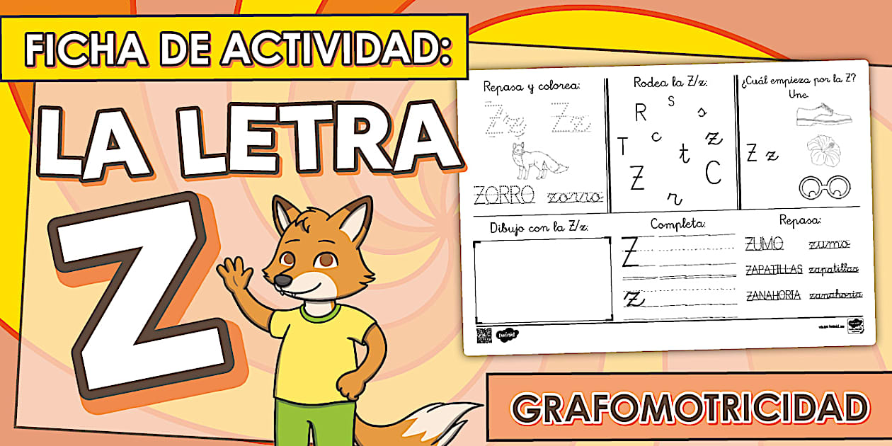 Ficha de actividad: La letra Z - Grafomotricidad