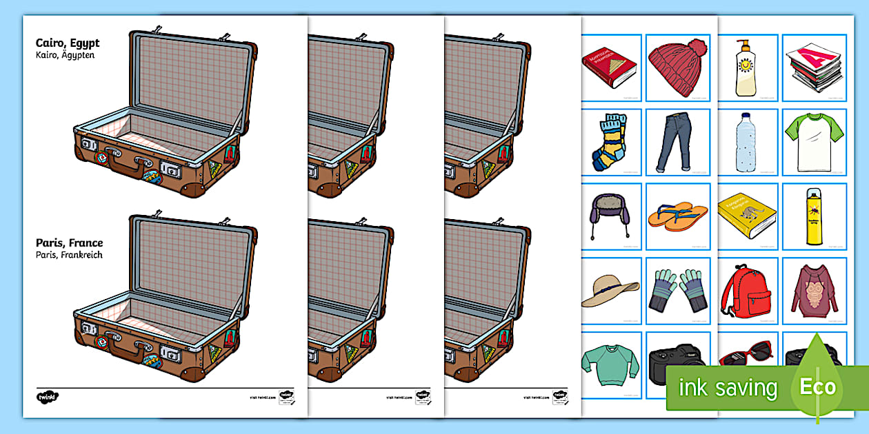 Holiday Clothes Sorting Activity English/German - Twinkl