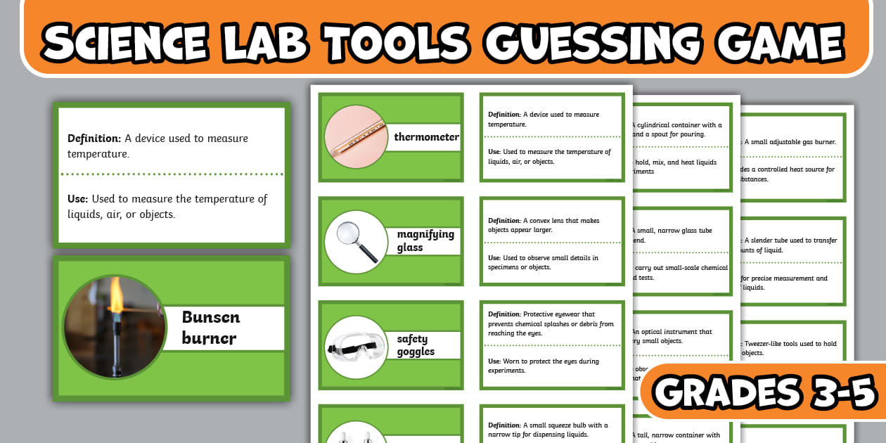 Science Lab Tools Guessing Game (teacher made) - Twinkl