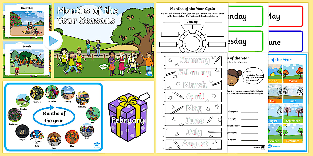 Months of the Year and Seasons Resource Pack (teacher made)