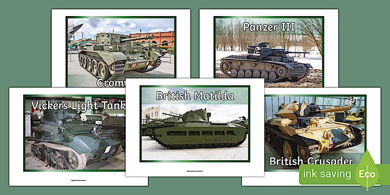 Second World War Tanks Photo Pack - History - KS2 - Twinkl