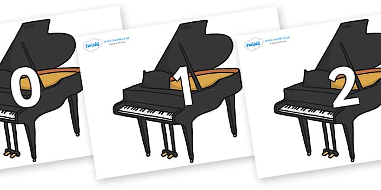 Numbers 0-100 on Baby Grand Pianos (teacher made) - Twinkl