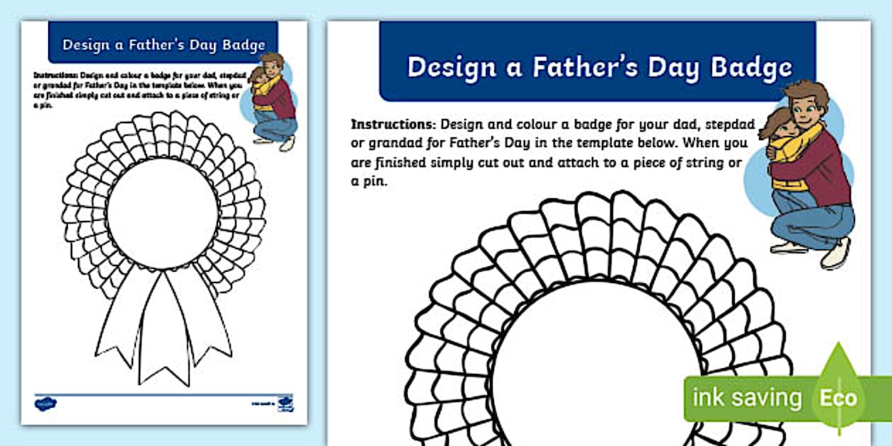 Father's Day Craft Activity | Design a Badge | Twinkl