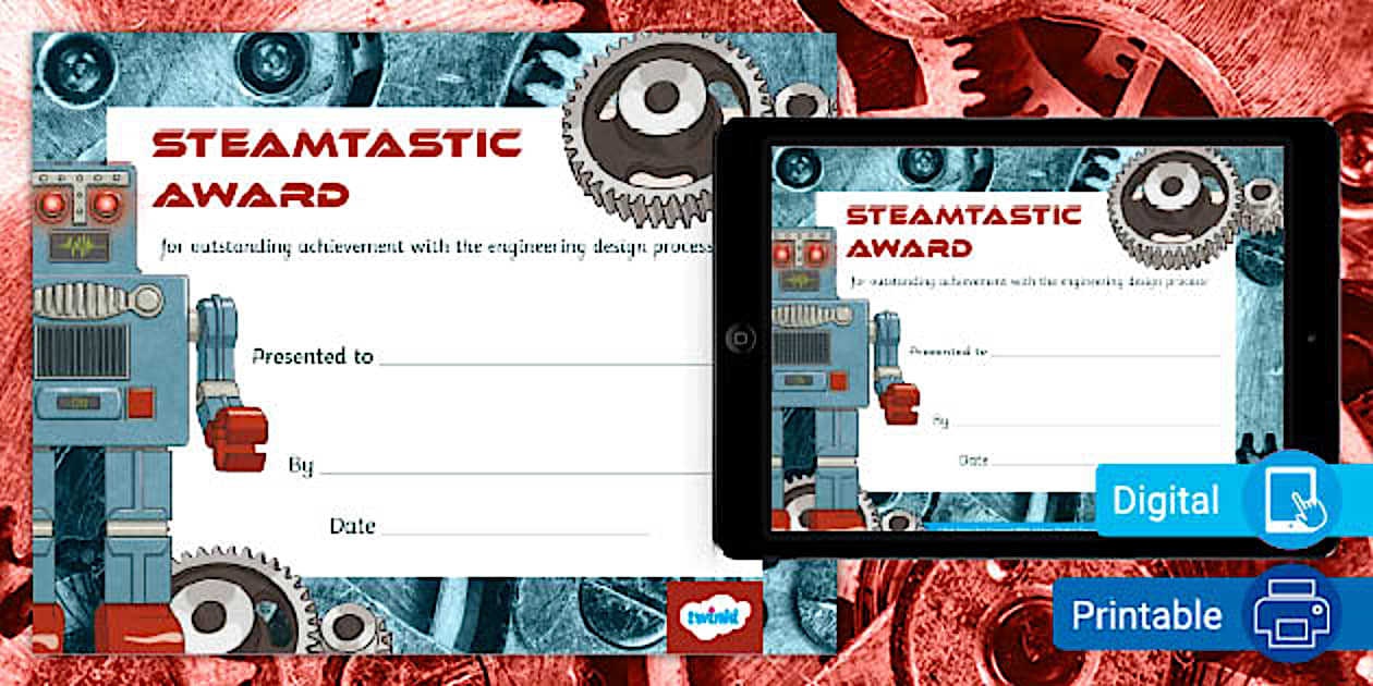 STEAMtastic Award Certificate (teacher made) - Twinkl