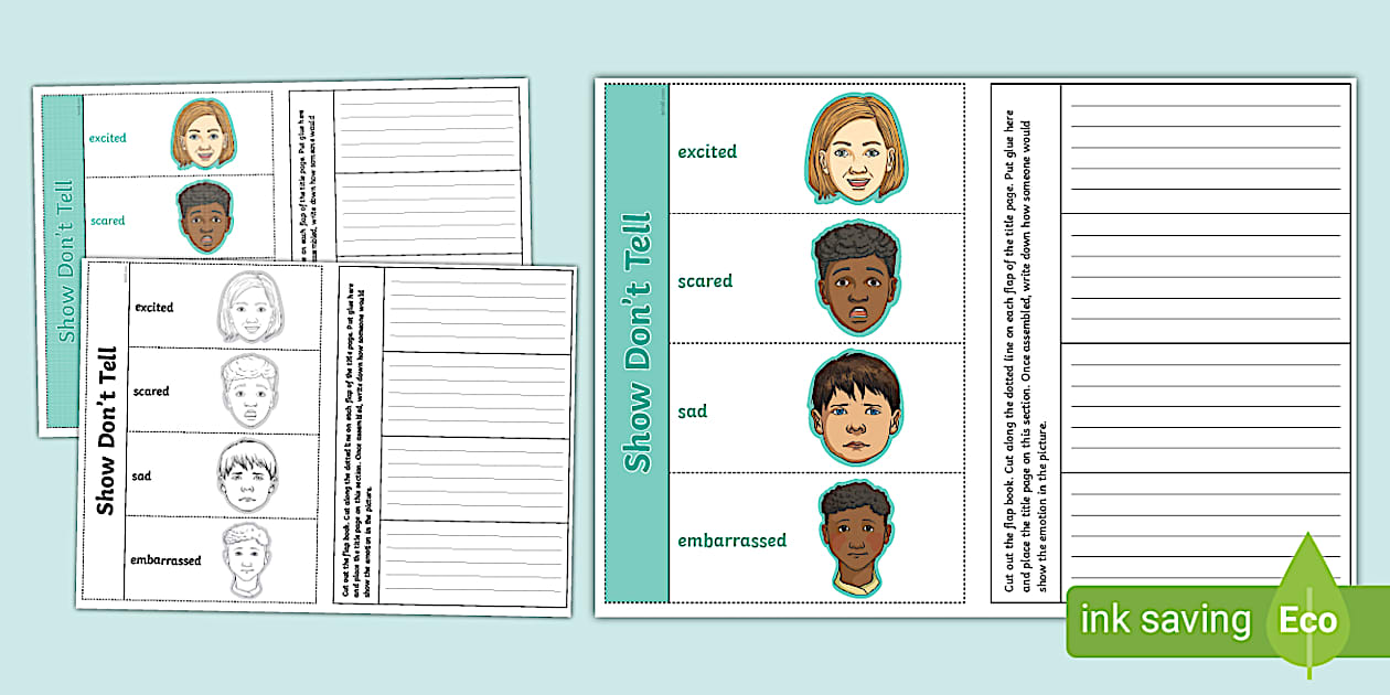 Show Don't Tell Flap Book (teacher made) - Twinkl