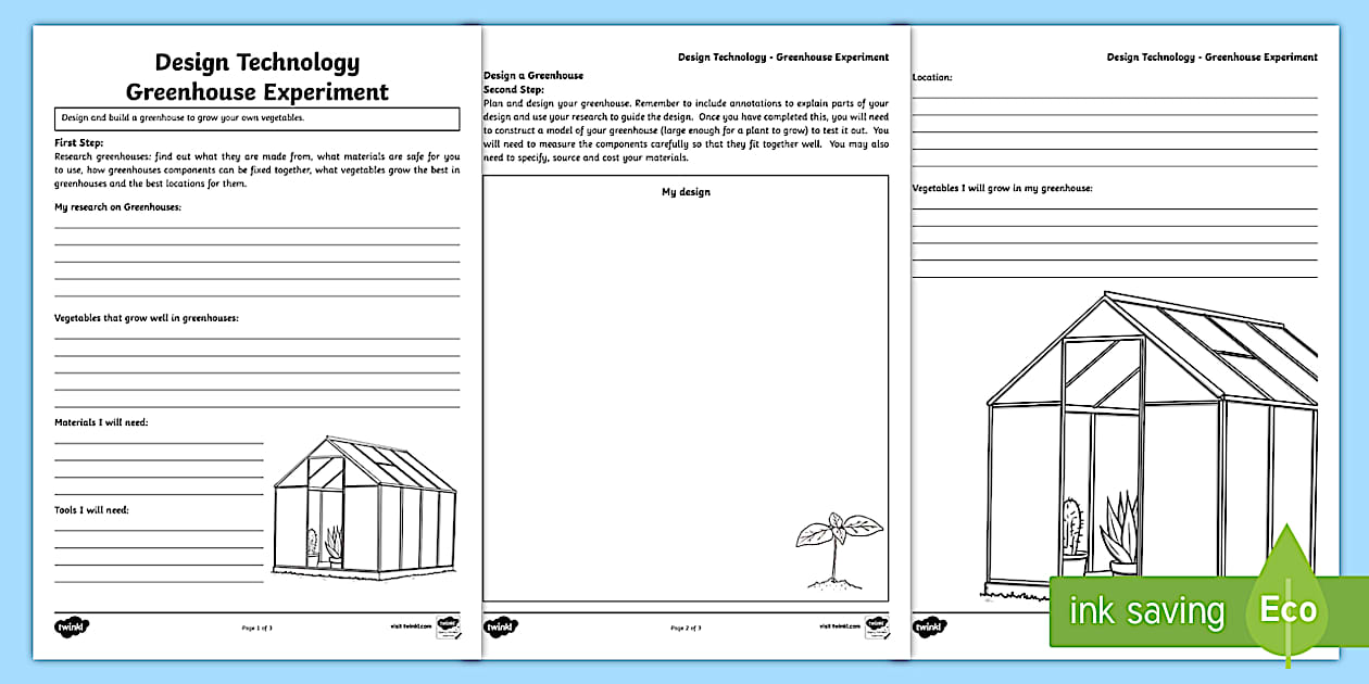 Design a Greenhouse Activity (teacher made) - Twinkl