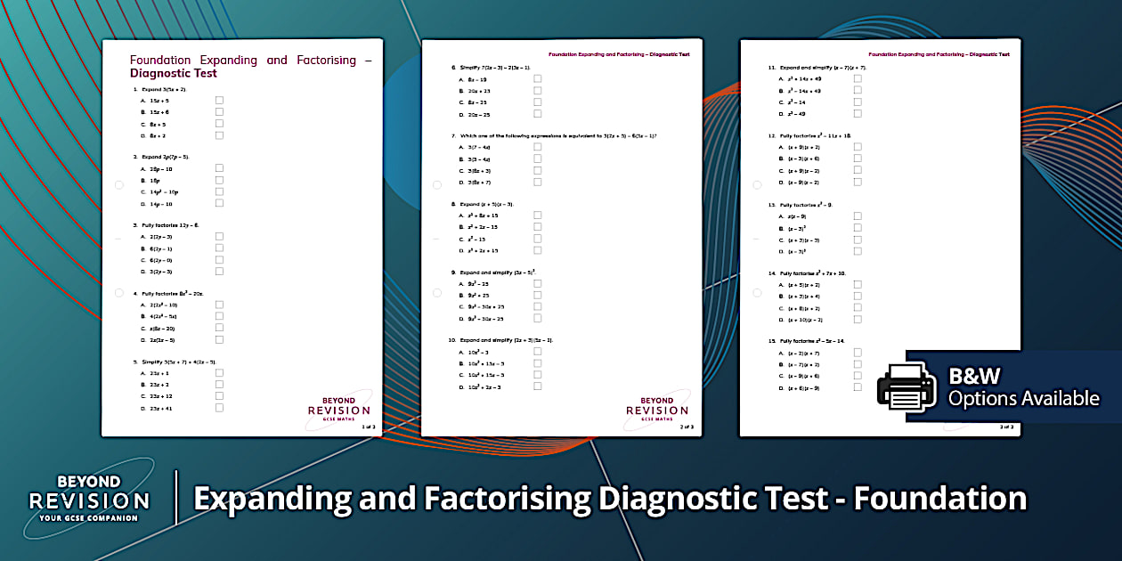 👉 Expanding and Factorising Questions | GCSE Maths | Beyond