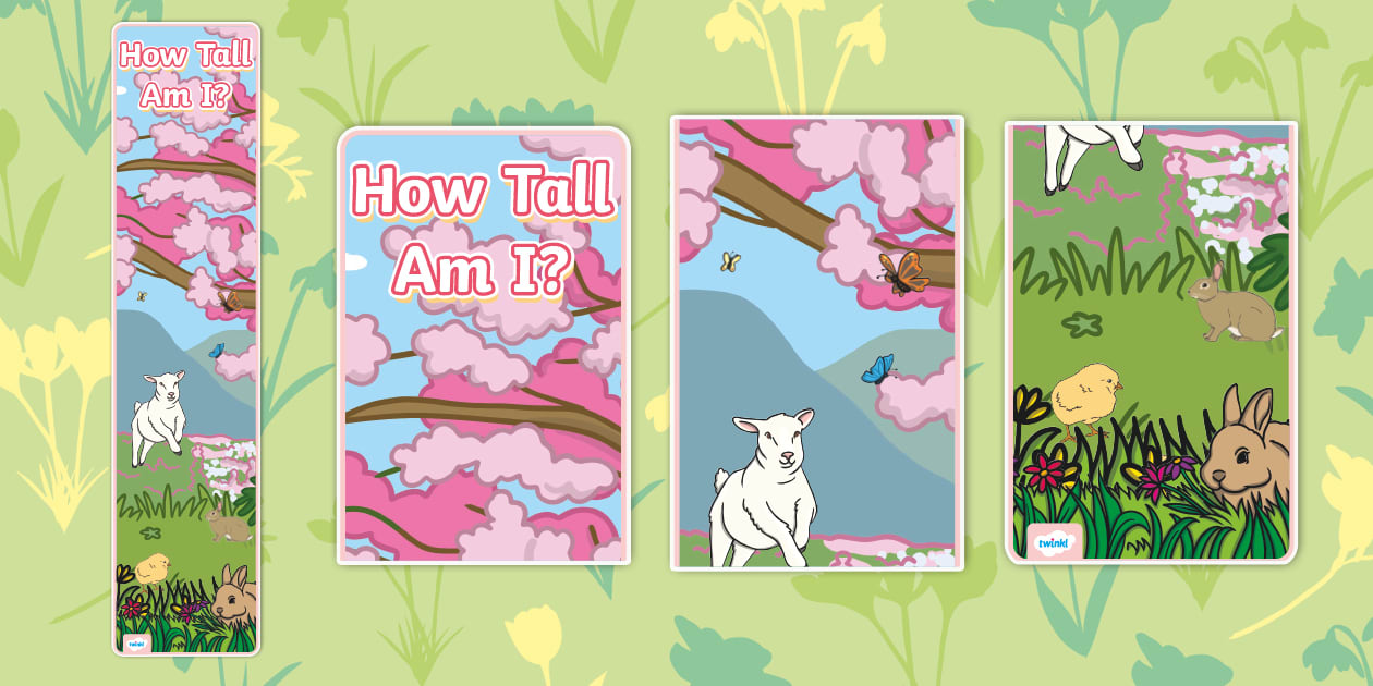 * NEW * How Tall Am I? Spring-Themed Vertical Display Banner