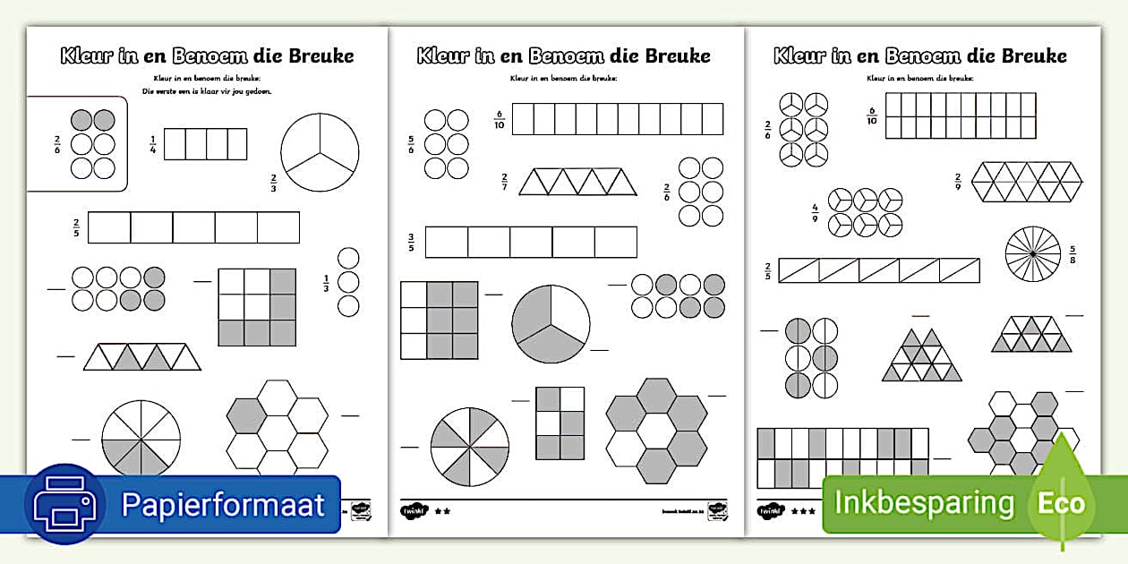 Kleur In en Benoem Die Breuke - Aktiwiteit (teacher made)