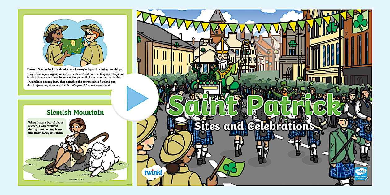 Saint Patrick Sites and Celebrations PowerPoint - Twinkl