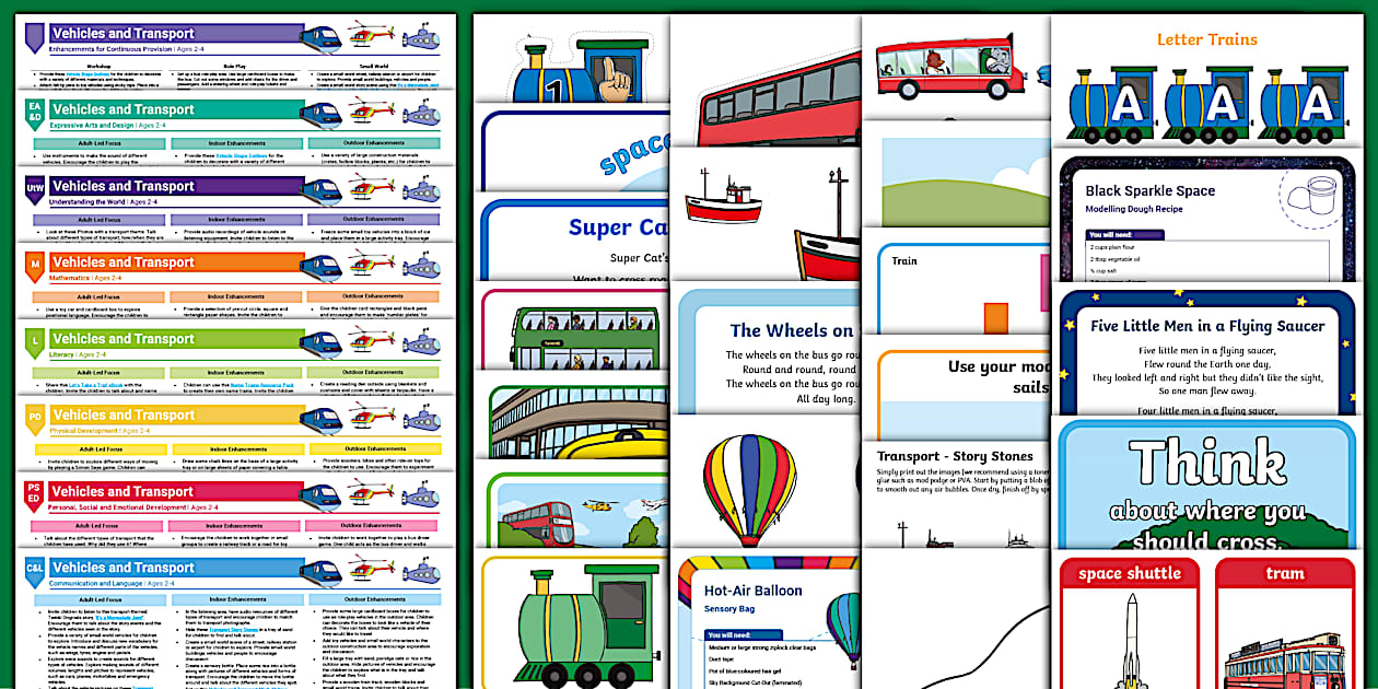 EYFS Transport Planning and Continuous Provision Ages 2-4