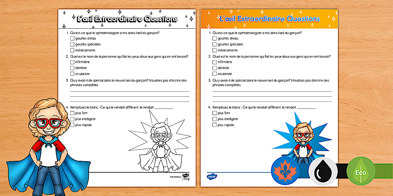 The Extraordinary Eye: Reading Comprehension French