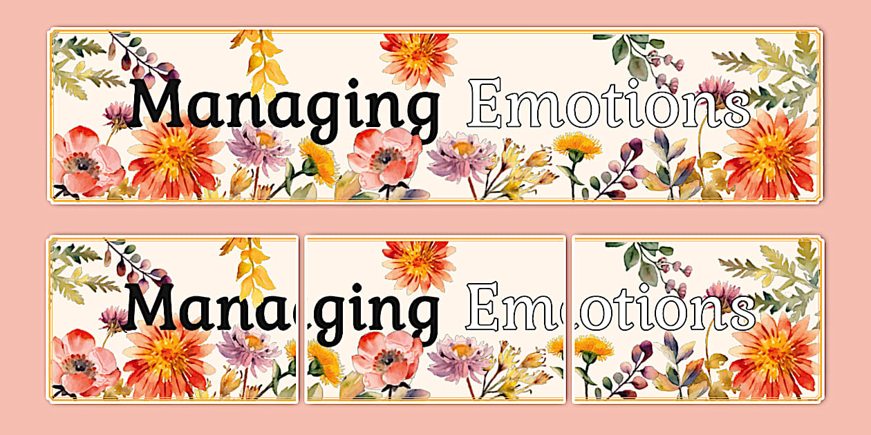 Wildflower Botanical Themed Managing Emotions Display Banner