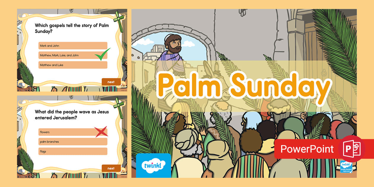 Palm Sunday PowerPoint Quiz (teacher made) - Twinkl
