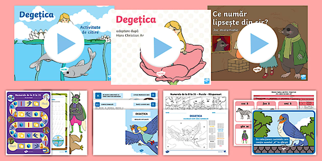 Degețica - Pachet cu resurse (teacher made) - Twinkl
