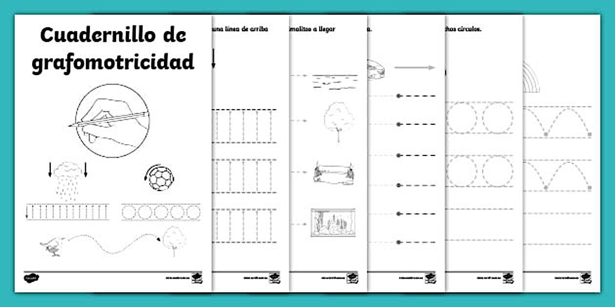 Cuadernillo de grafomotricidad - Escritura- Twinkl Colombia