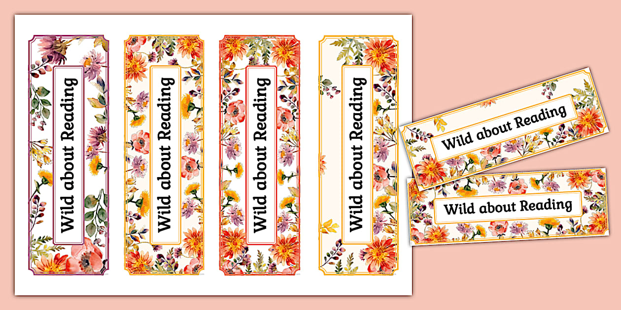 Wildflower Botanical Themed Bookmarks (teacher made)