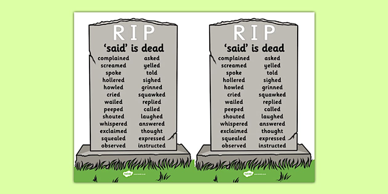 Said is Dead A5 (teacher made) - Twinkl