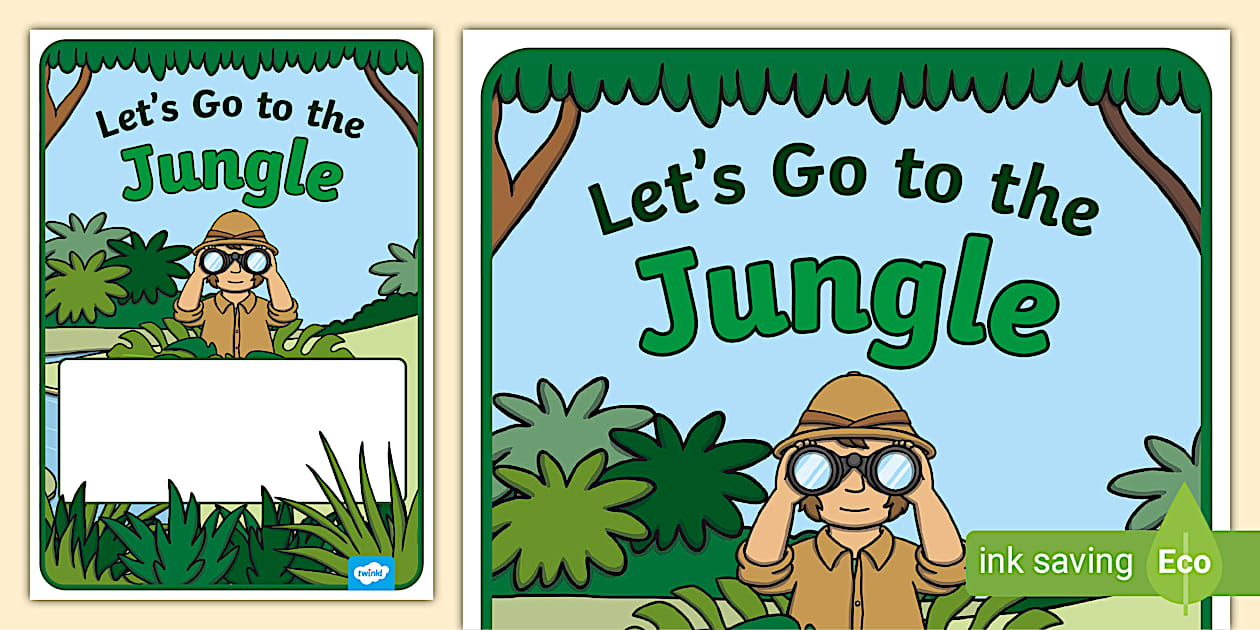 Cursive Let's Go to the Jungle Book Cover (teacher made)