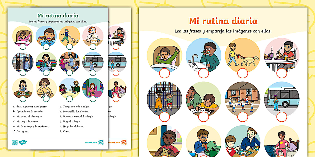 Actividades de Rutina Diaria para Tercero (teacher made)