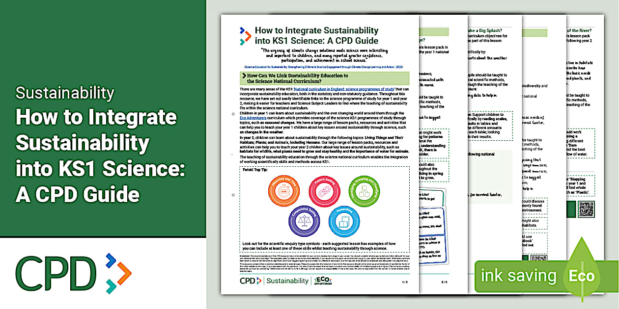 How to Integrate Sustainability into KS1 Science: A CPD Guide