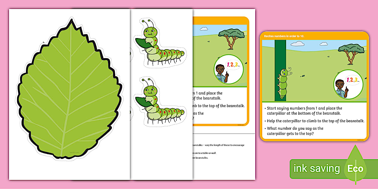 EYFS Maths Counting Challenge: Climb the Beanstalk Reciting Numbers