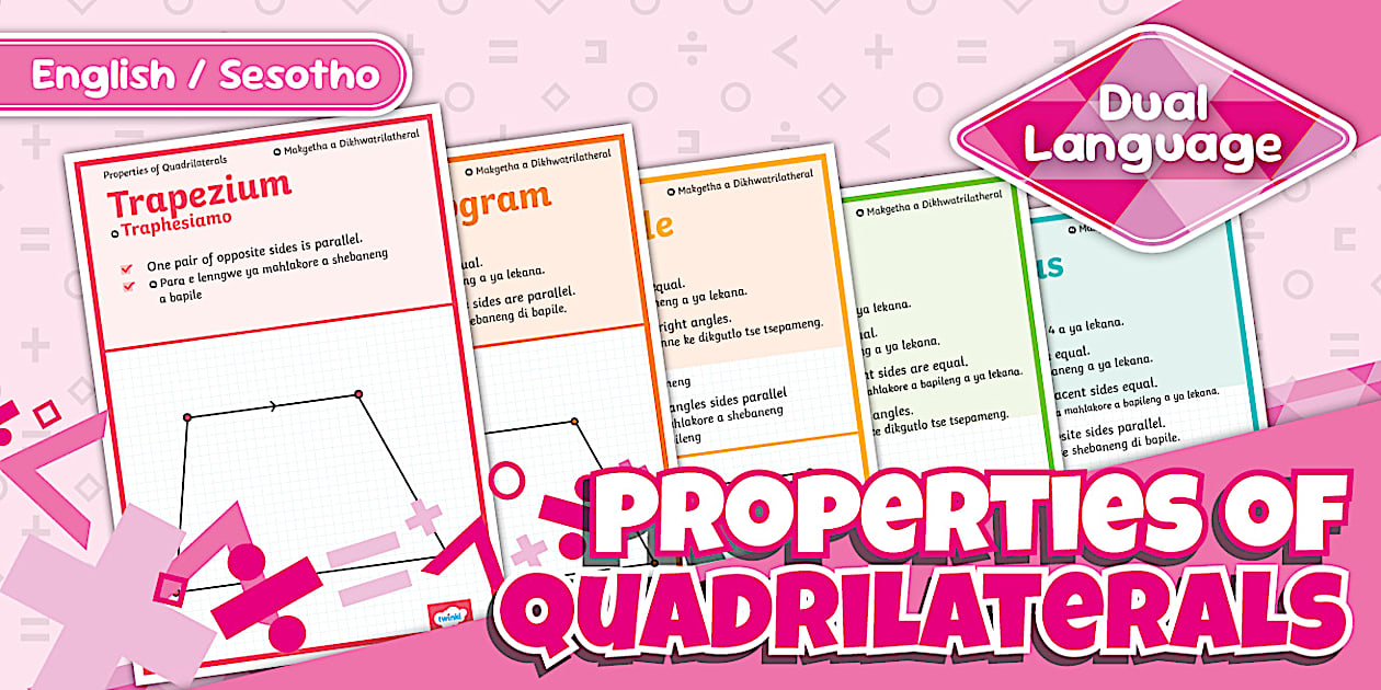 Grade 7 Maths - erm 3 - Properties of Quadrilaterals Posters