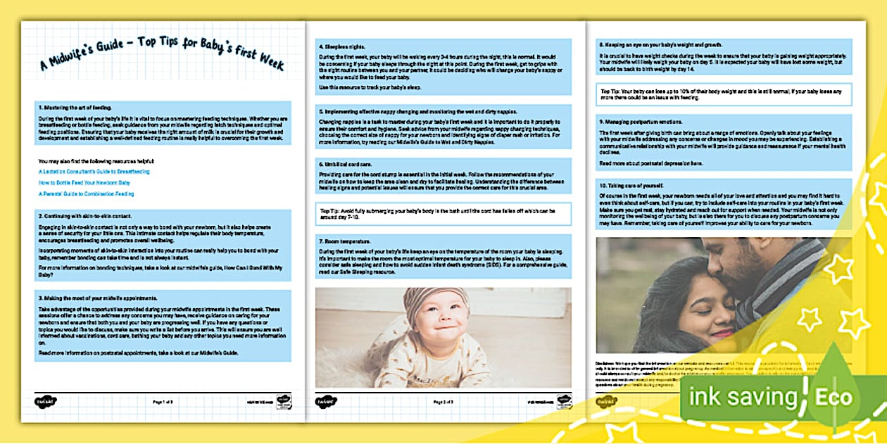 A Midwife’s Guide - Baby’s First Week Tips - Twinkl