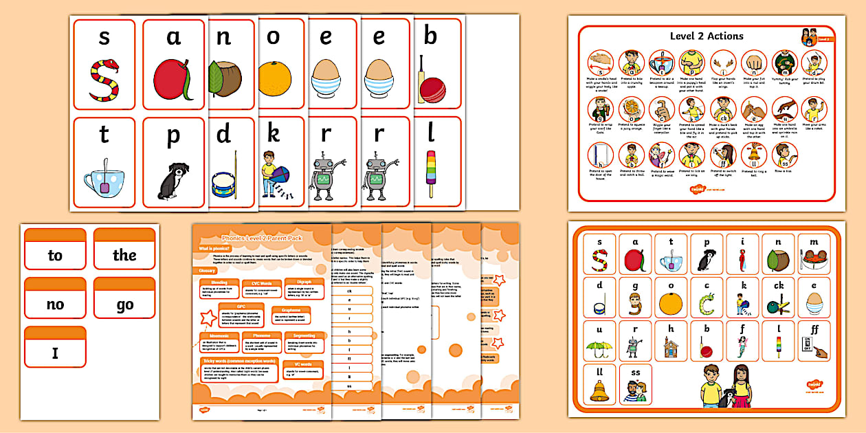 Phonics Phase 2/Level 2 Parent Pack (teacher made) - Twinkl
