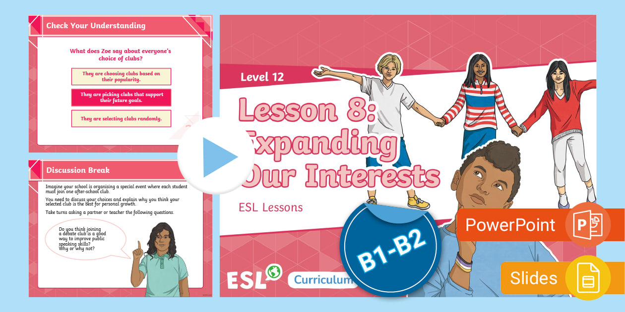 ESL Curriculum Level 12, Lesson 8 (teacher made) - Twinkl