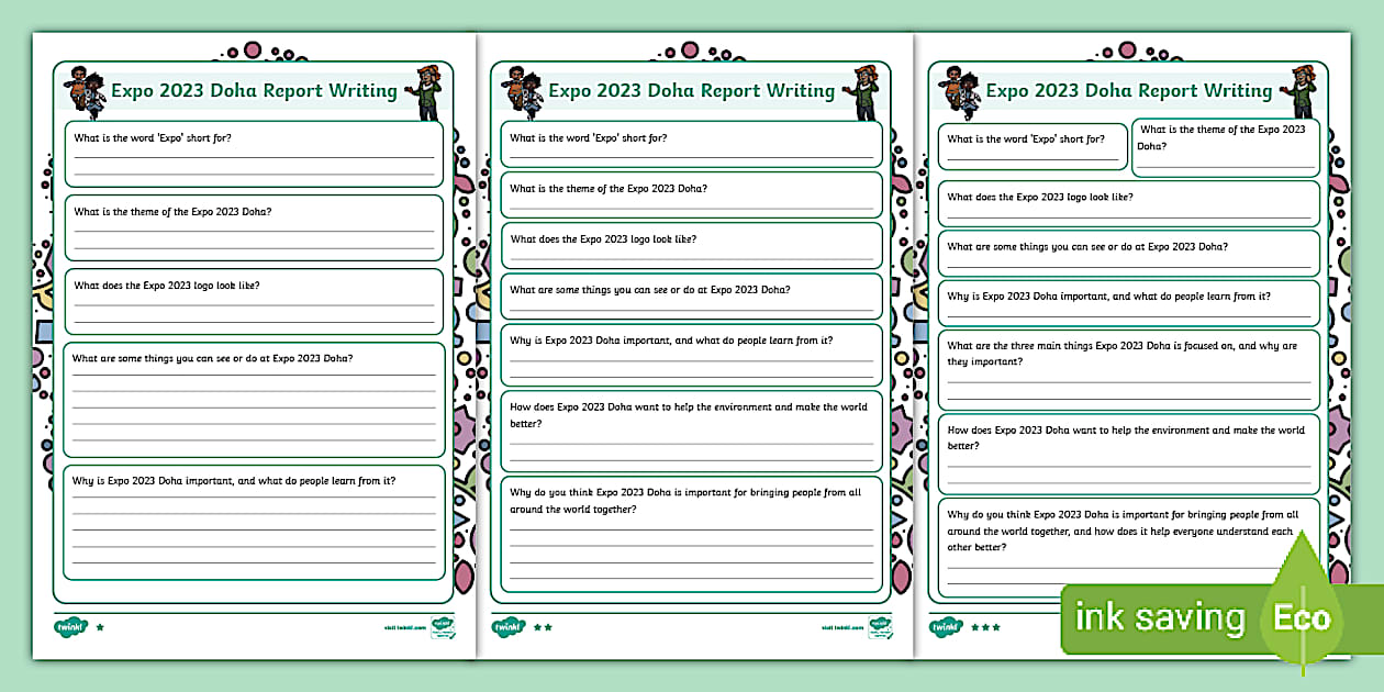 Expo 2023 Doha Report Writing (Hecho por educadores)