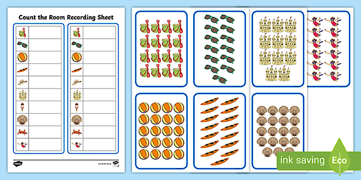 Count the Room 11-20: At the Beach Activity Pack - Twinkl