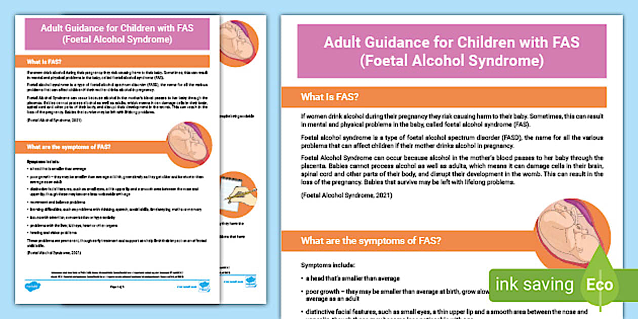 Adult Guidance for Children with FAS (Foetal Alcohol Syndrome)