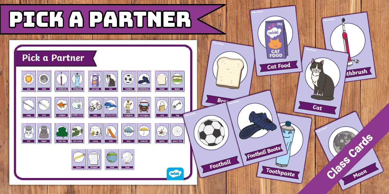 Pick a Partner Class Cards (teacher made) - Twinkl