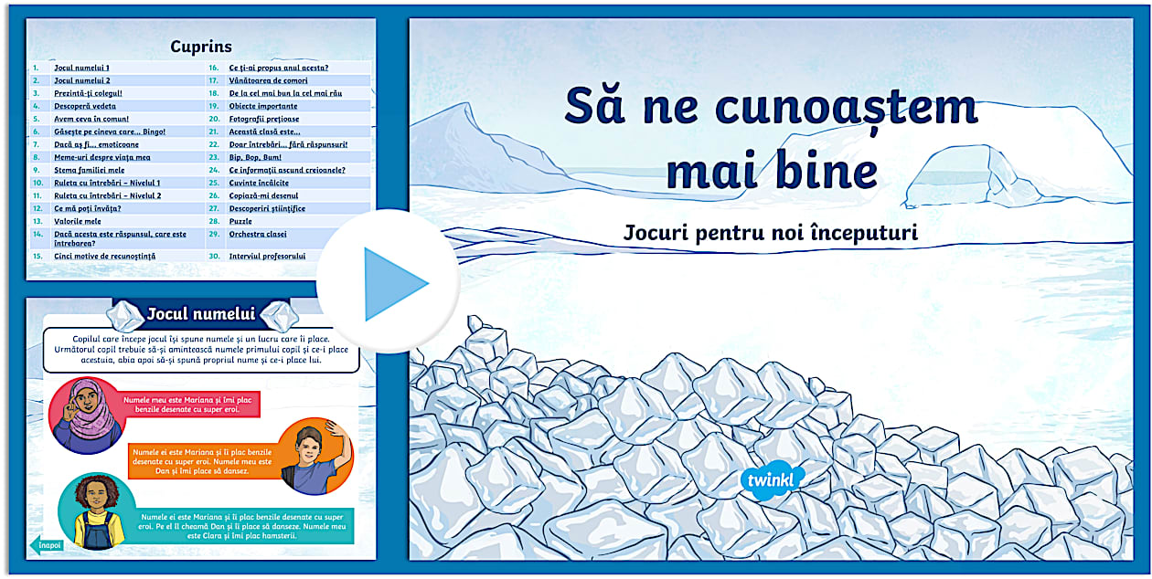 Jocuri de cunoaștere pentru copii - PowerPoint | Twinkl