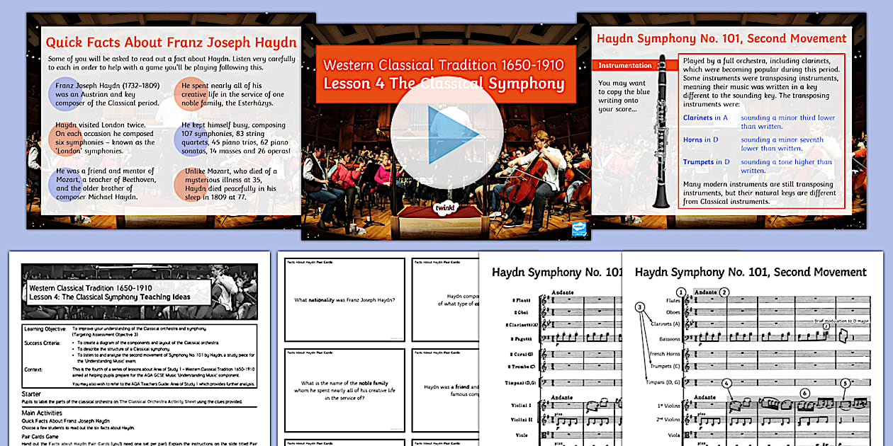 Western Classical Tradition 1650-1910 Lesson 4: The Classical Symphony
