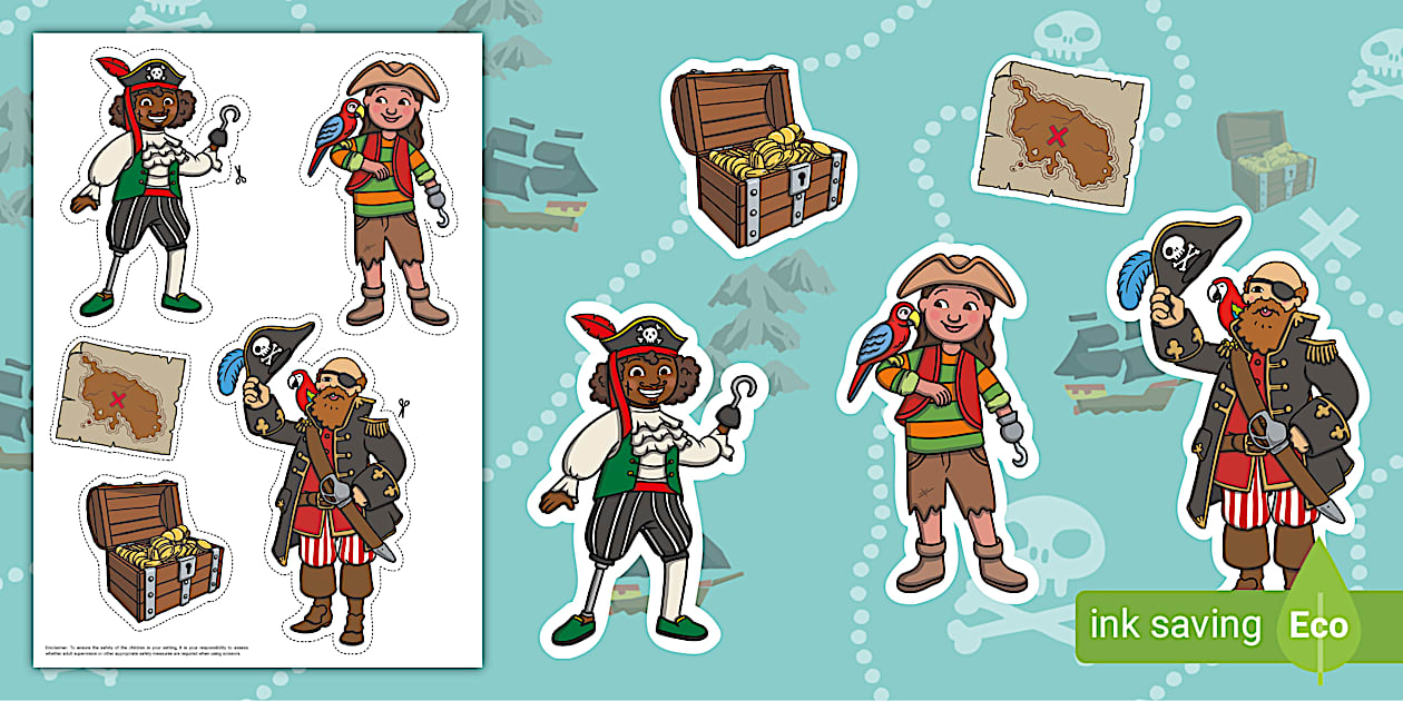 Pirate Clip Art Cut-Outs (Hecho por educadores) - Twinkl