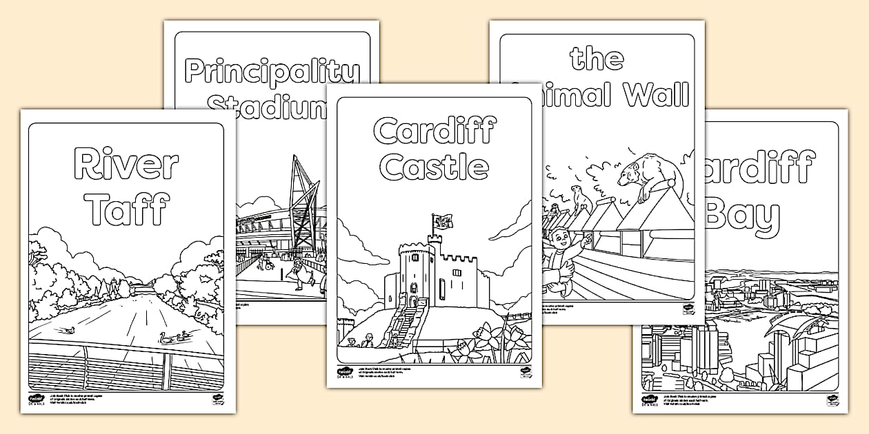 Originals First Words Picture and Word Colouring: Cardiff