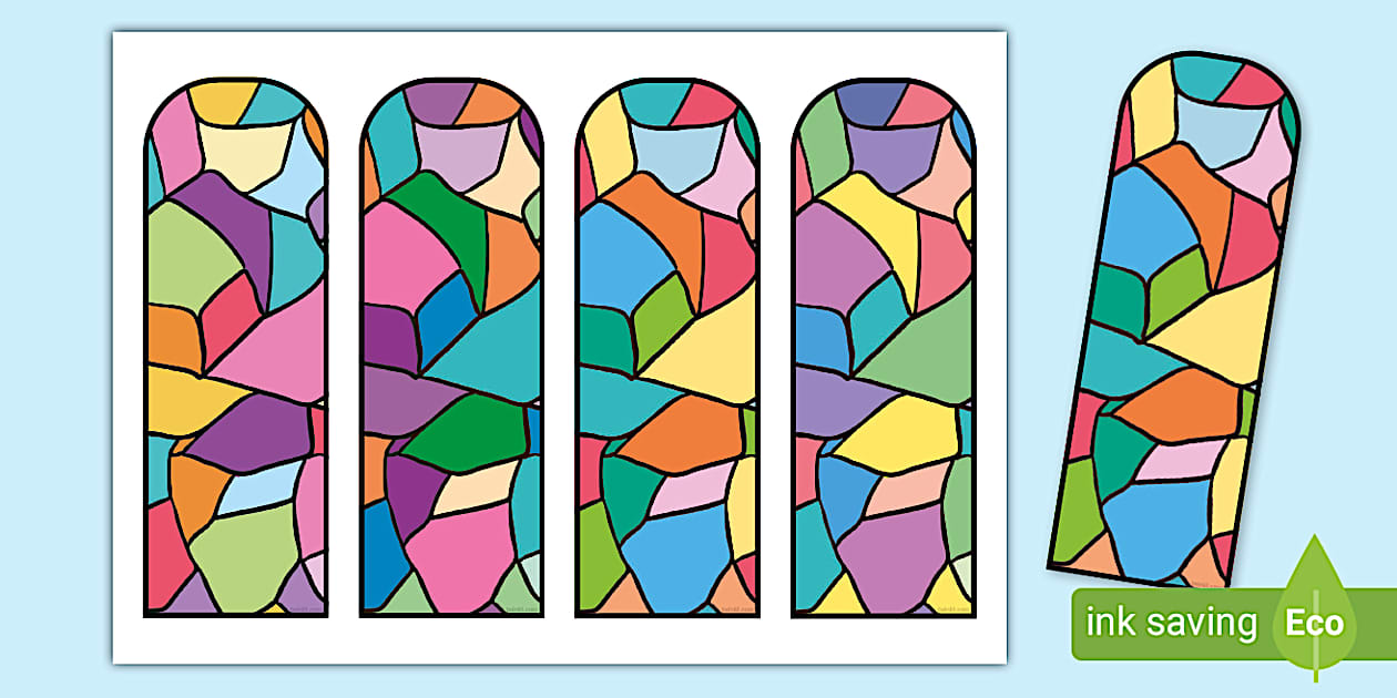 Stained Glass Bookmarks - KS1 (Teacher-Made) - Twinkl