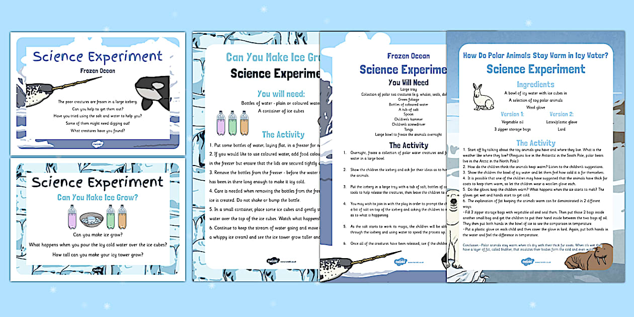 EYFS Polar Regions Science Experiments Resource Pack