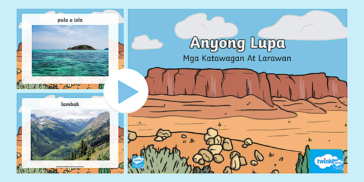 Anyong Lupa Mga Katawagan At Larawan | Grade 2 | Twinkl
