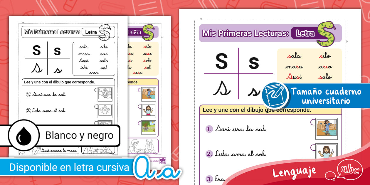 Mis | Primeras | Lecturas | Letra | S | (teacher made)