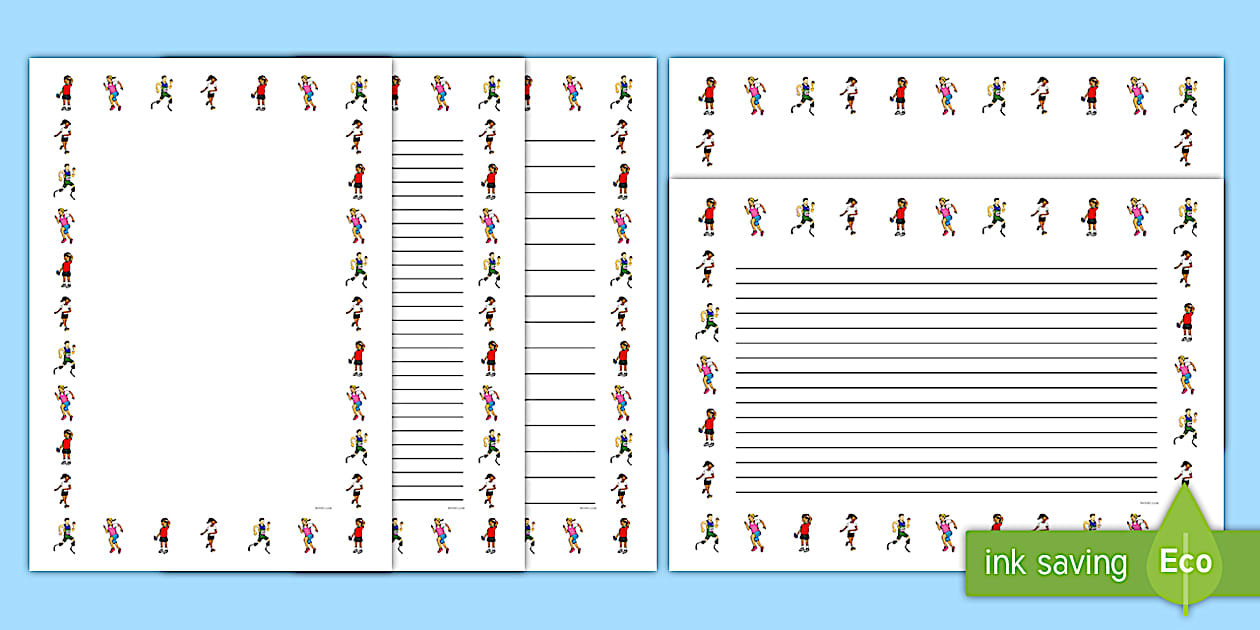 Marathon Themed Page Border Pack (creat de profesori)