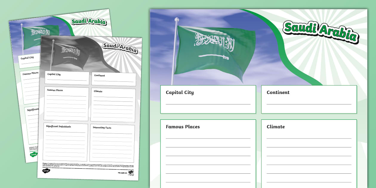 Saudi Arabia Fact File Template - Twinkl Geography - Twinkl