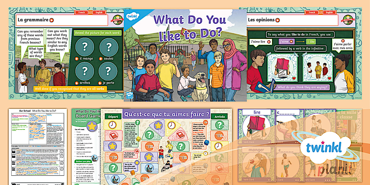 French: Our School: What Do You Like To Do? Year 3 Lesson Pack 6