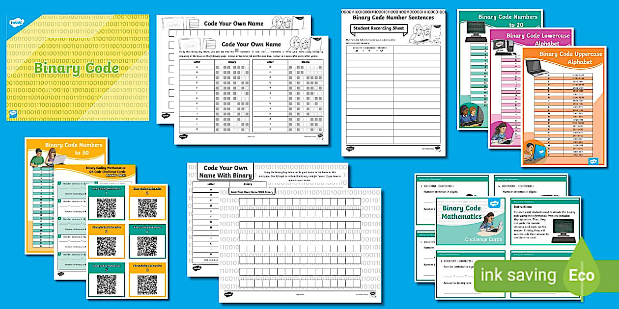Binary Coding 3-6 STEM Resource Pack ∣ Digital Technologies