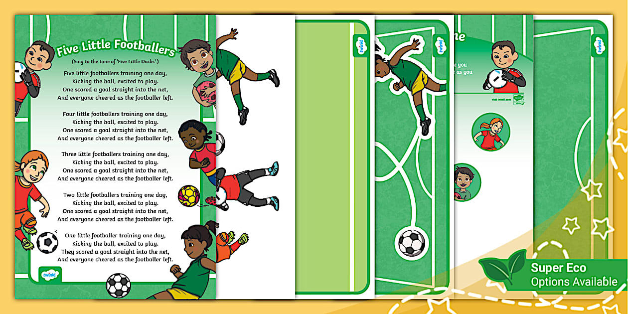 Five Little Footballers Counting Song Pack | Home Maths Tool