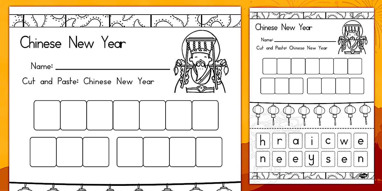 Chinese New Year Worksheet for Kids | Twinkl Australia