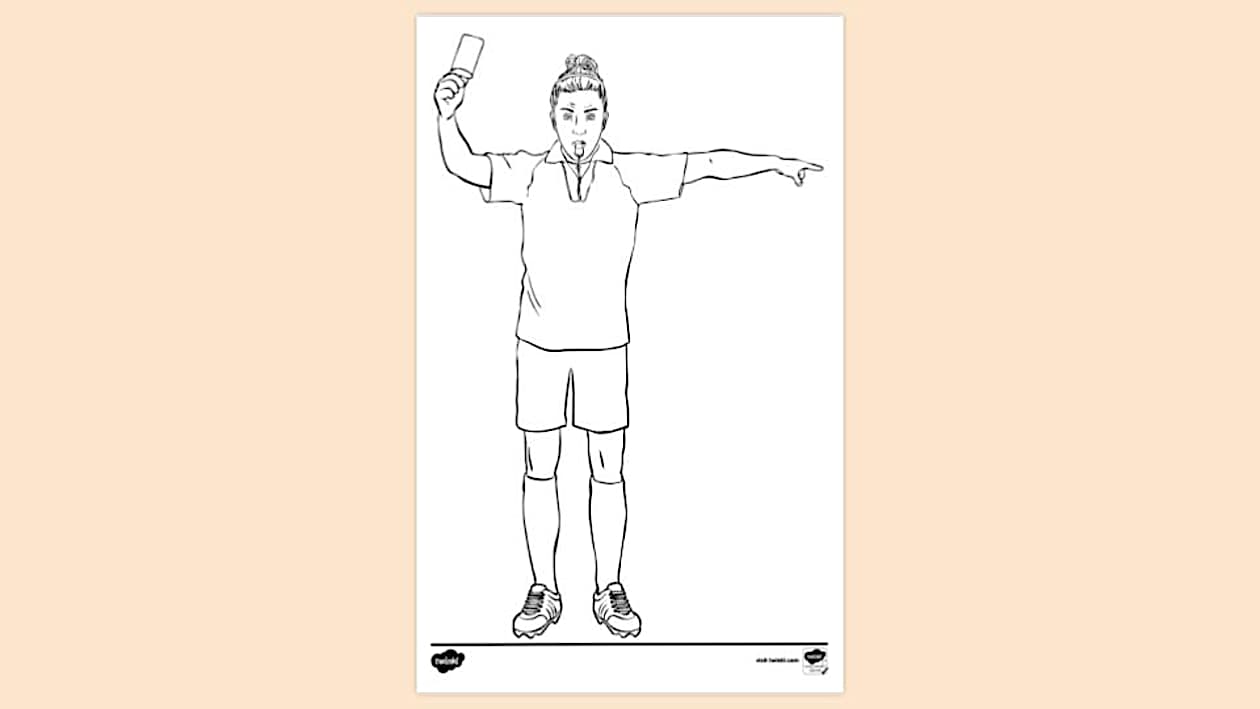 Referee Colouring Sheet | Colouring Sheets (teacher made)