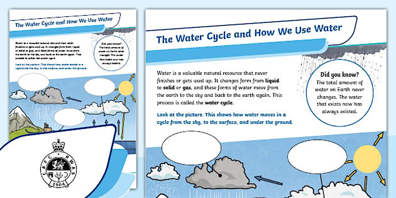FREE! - The Water Cycle Diagram Activity Sheets - Twinkl